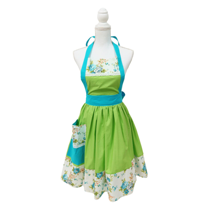 Șorț Retro de bucătărie Flowers - Șorțuri Chic